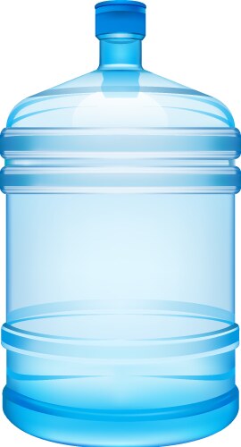 Big plastic bottle of potable water 3d Royalty Free Vector