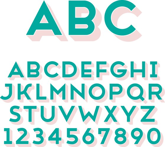 Line font Royalty Free Vector Image - VectorStock