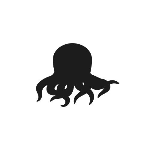 Cute Octopus Clipart Black And White Set Of Four Cute Octopuses.