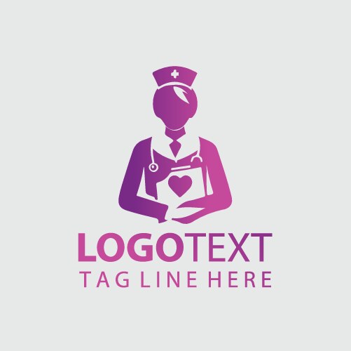 Nurse logo Royalty Free Vector Image - VectorStock