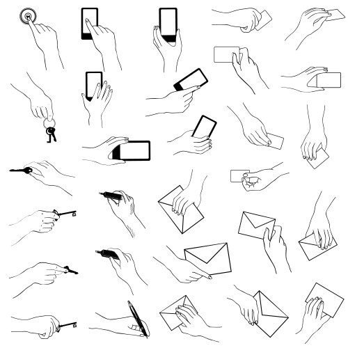 Drawing Hand Holding Phone Vector Images (over 2,100)