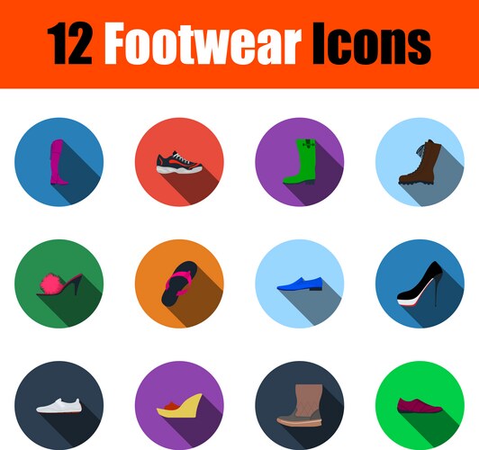 Footwear icon set Royalty Free Vector Image - VectorStock