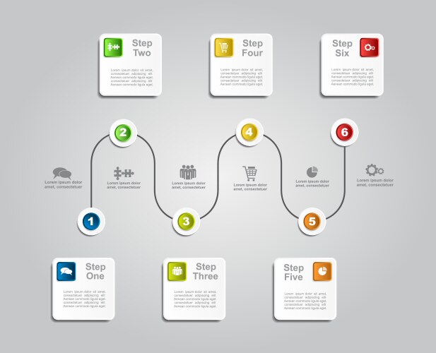 Timeline infographic and icons design template Vector Image