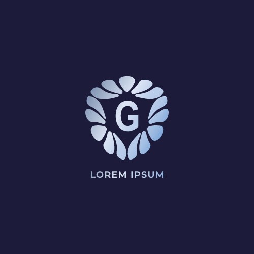 Luxury ornate logo monogram crest template design Vector Image