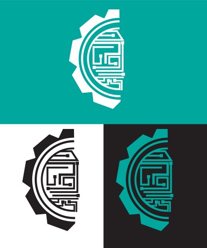 Creative gear tech logo gear tech logo Royalty Free Vector