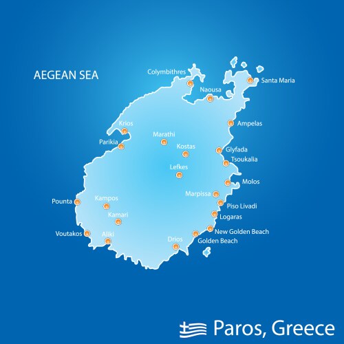 Paros Greece Map Vector Images (over 150)