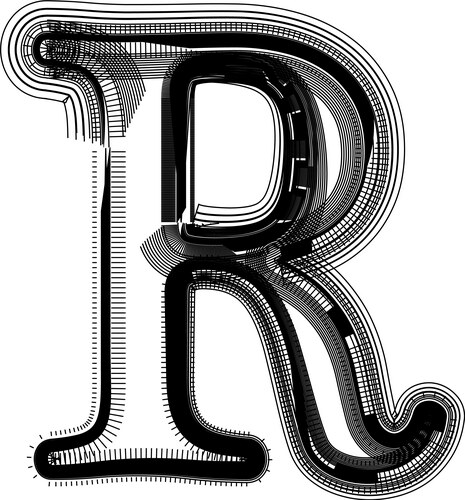 R calligraphy alphabet letters Vector Images & Graphics for Commercial ...