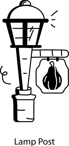 Scary lamppost Royalty Free Vector Image - VectorStock