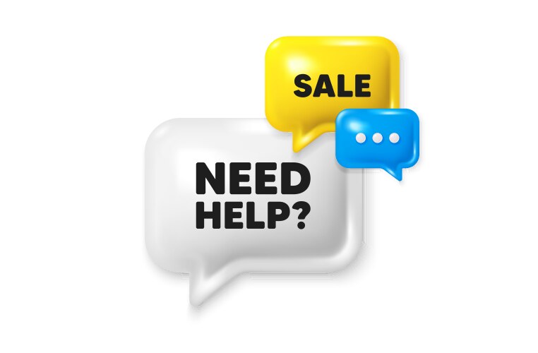 Need help symbol support service sign chat Vector Image