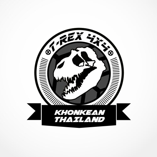 Tyrannosaurus t rex logo Royalty Free Vector Image