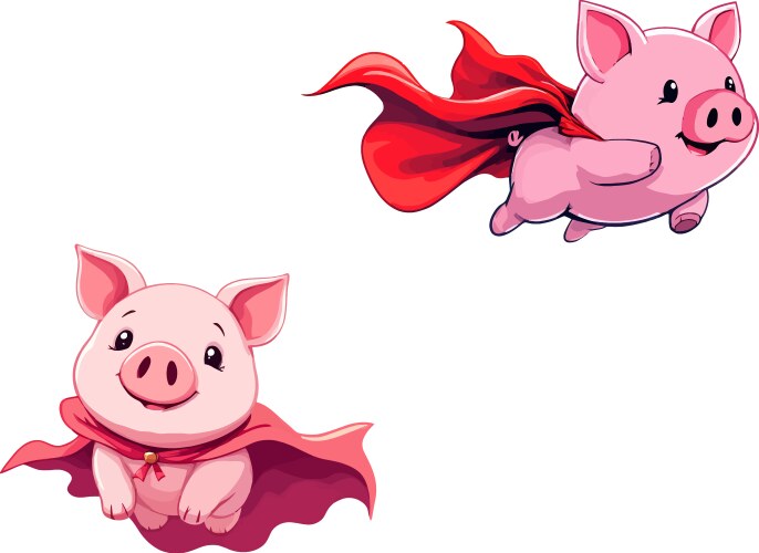 Cartoon Flying Pigs Cartoon Flying Pig Vector & Photo (Free Trial)