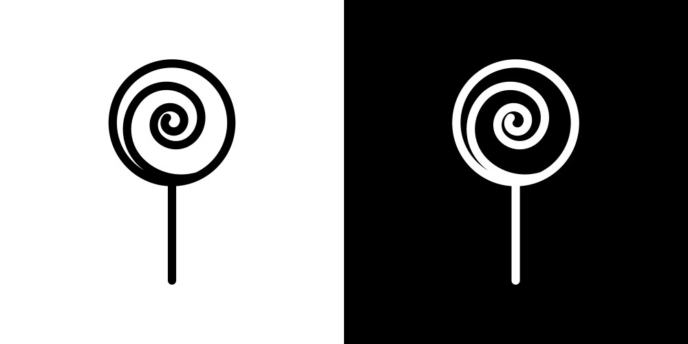 Candy icon set lollipop symbol sucker lolipop Vector Image