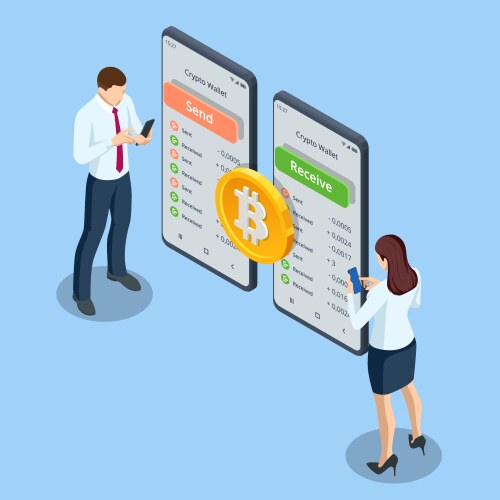 Digital wallet mobile banking Royalty Free Vector Image