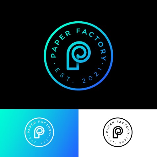 Logo paper roll mills branding business papers Vector Image