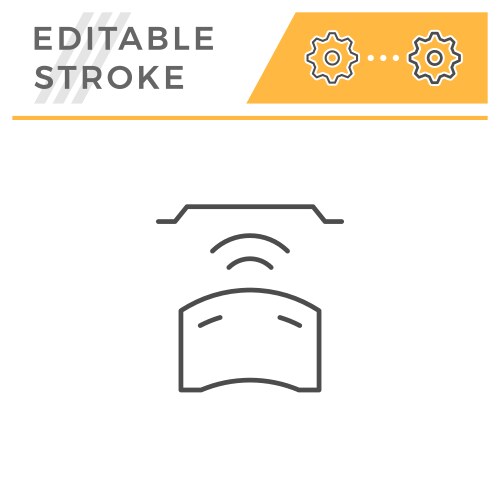 Radar tracker line icon detect cyber security Vector Image