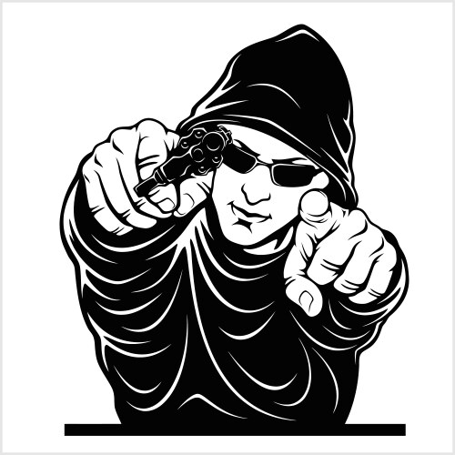 Set of gangster emblems Royalty Free Vector Image