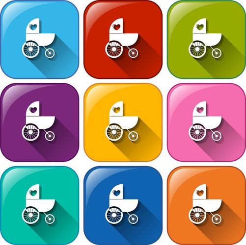 Pink stroller drawing Vector Images & Graphics for Commercial Use ...