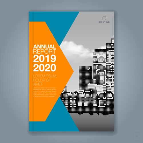 Annual report brochure flyer design template Vector Image