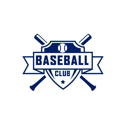Set of baseball club emblem design elements Vector Image