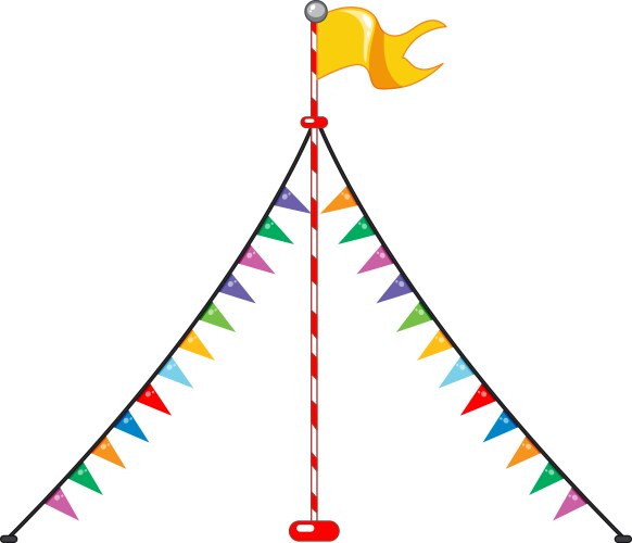 Circus tent in blue and white color Royalty Free Vector