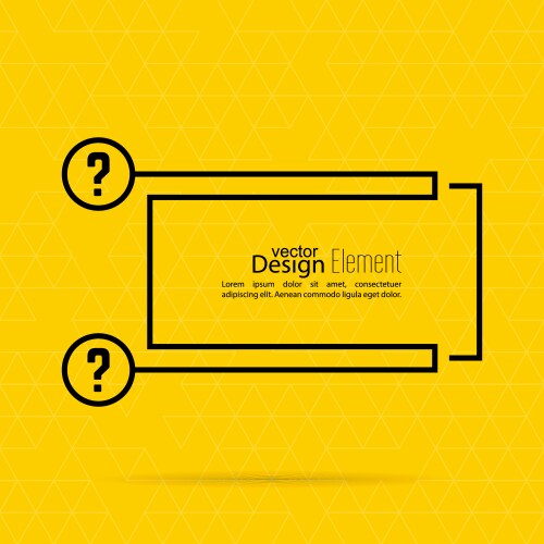Question mark blank template Royalty Free Vector Image
