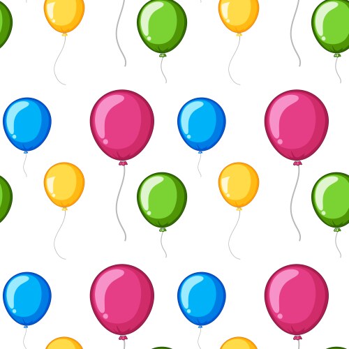 Different color rubber balloons collection Vector Image