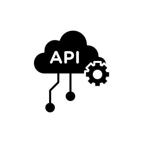 Api icon isolated on white background Royalty Free Vector