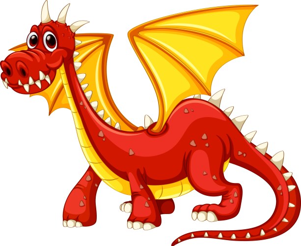 Angry dragon cartoon Royalty Free Vector Image