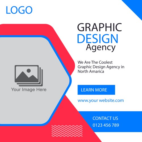 Social media ad post Royalty Free Vector Image