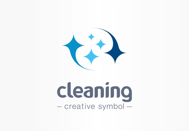 Creative cleaning service and clean concept logo Vector Image
