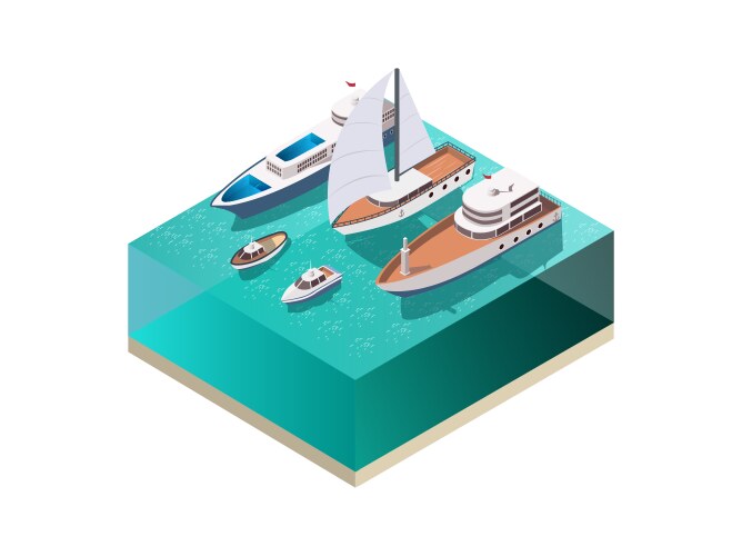Water treatment isometric composition Royalty Free Vector