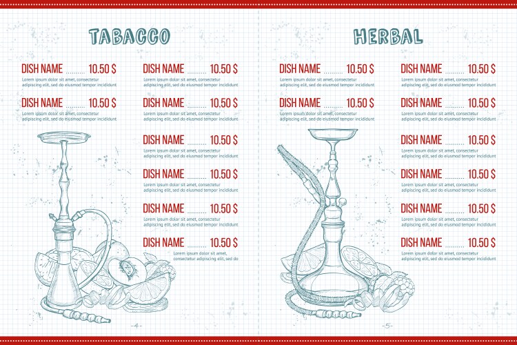 Color menu design Royalty Free Vector Image - VectorStock