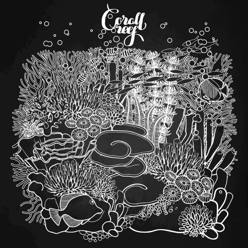 Collection of coral reef elements Royalty Free Vector Image