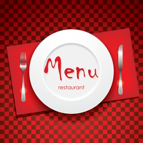 Menu plate Royalty Free Vector Image - VectorStock