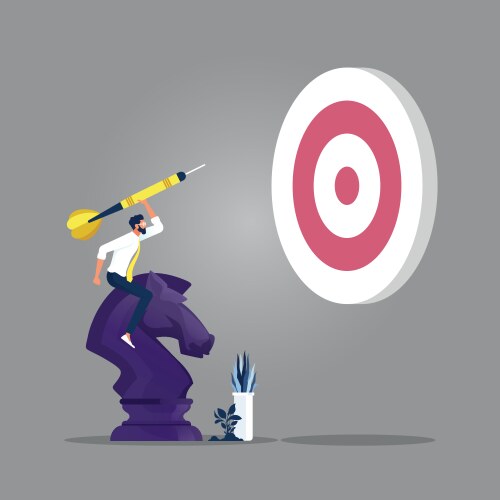 Hit business targets-targeting Royalty Free Vector Image