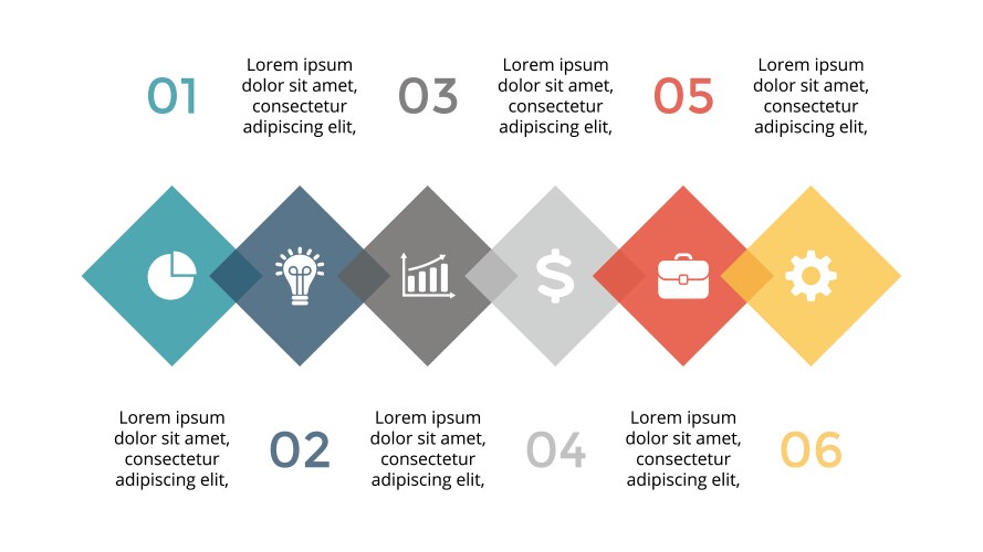 Transparent diagram infographic process on 4 steps