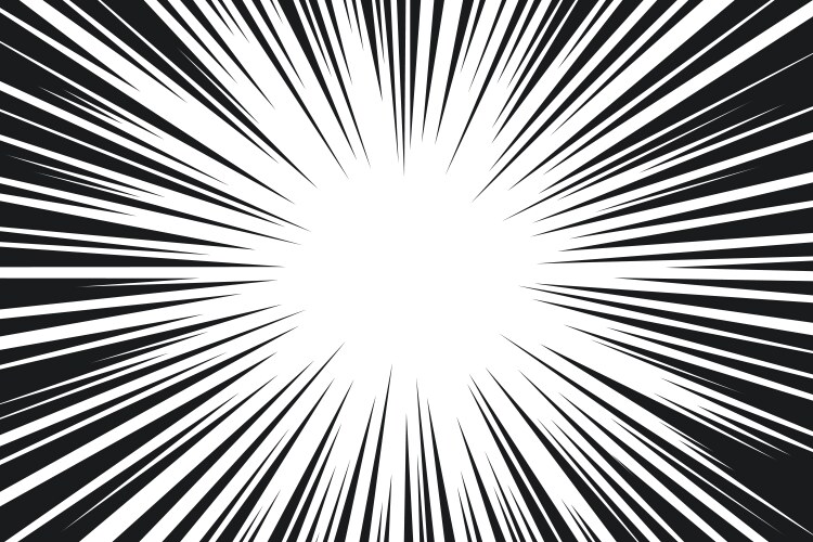 Manga speed burst frame radial anime lines Vector Image