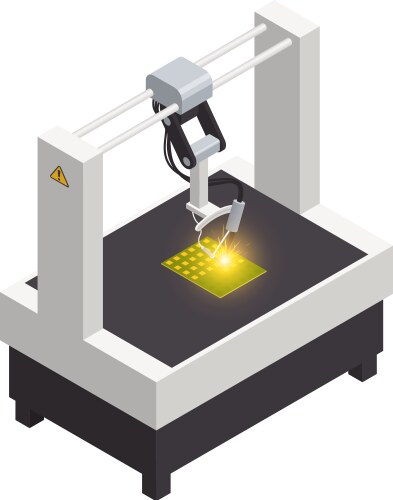 Integrated circuit chip icon graphic design Vector Image