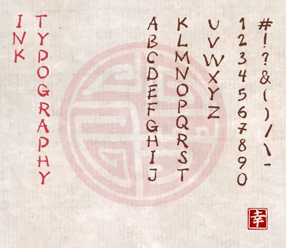 Hand drawn sketch font isolated on white Vector Image