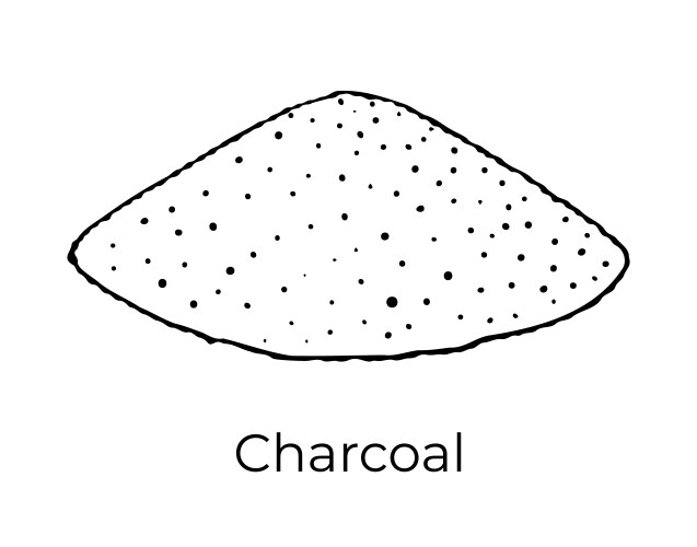 Charcoal doodle hand drawn icon outline drawing Vector Image