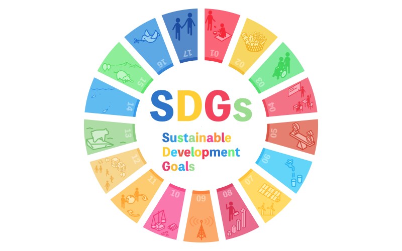 Sdgs image people holding hands Royalty Free Vector Image