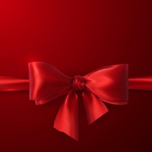 Background with red bow Royalty Free Vector Image