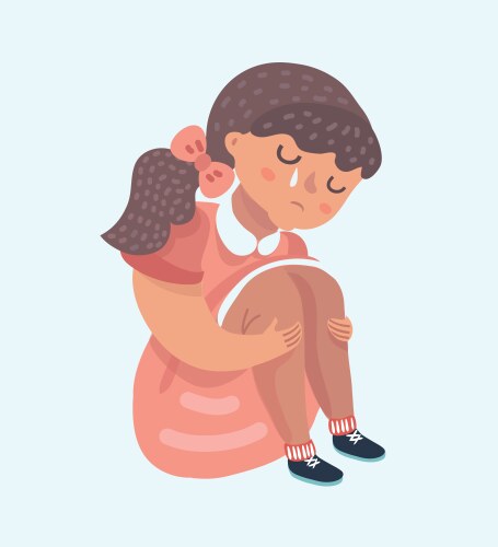 Cartoon Girl Alone Vector Images (over 5,500)