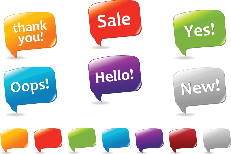 Speech bubbles Royalty Free Vector Image - VectorStock