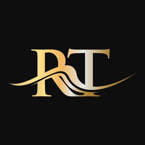 Letter rt logo design initial logotype – Royalty-Free Vector | VectorStock