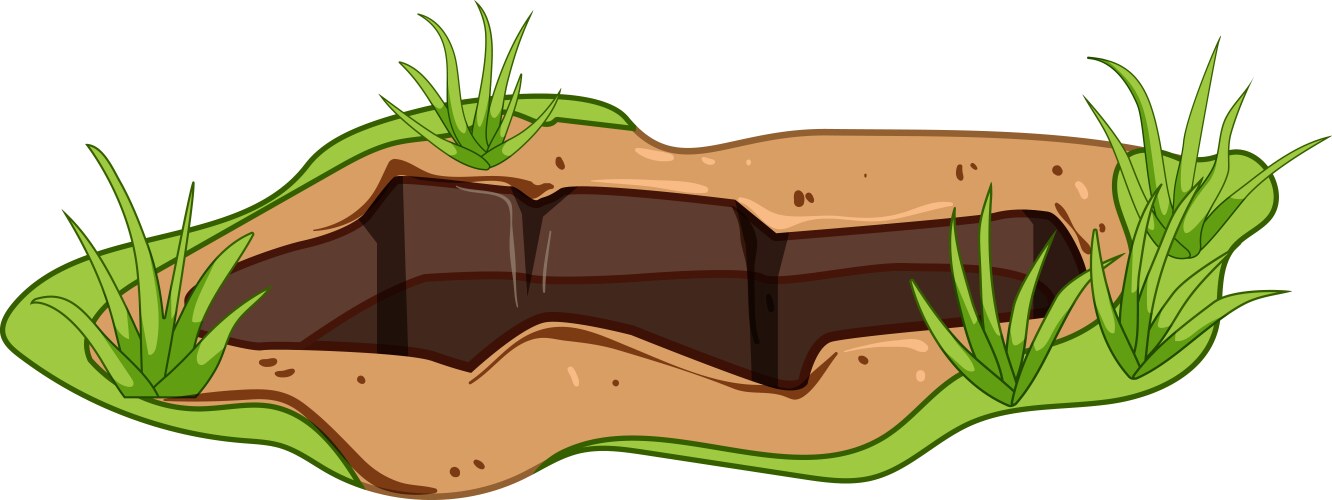 Hole pit cartoon Royalty Free Vector Image - VectorStock