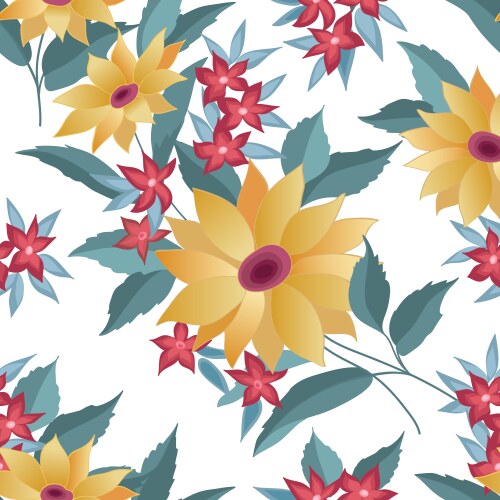 Floral seamless stylish pattern spring flower Vector Image