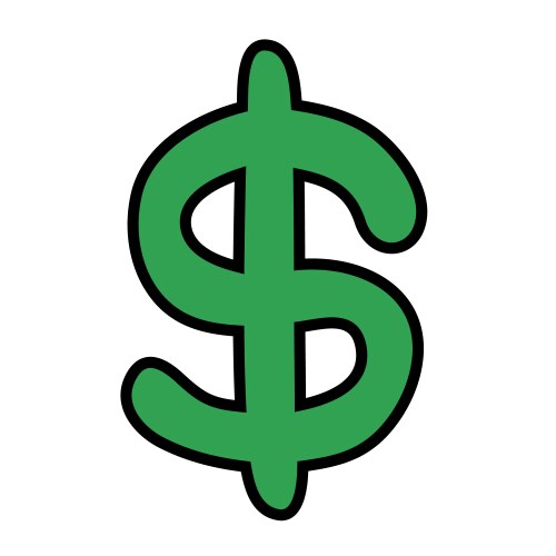 Dollar sign clip art Royalty Free Vector Image