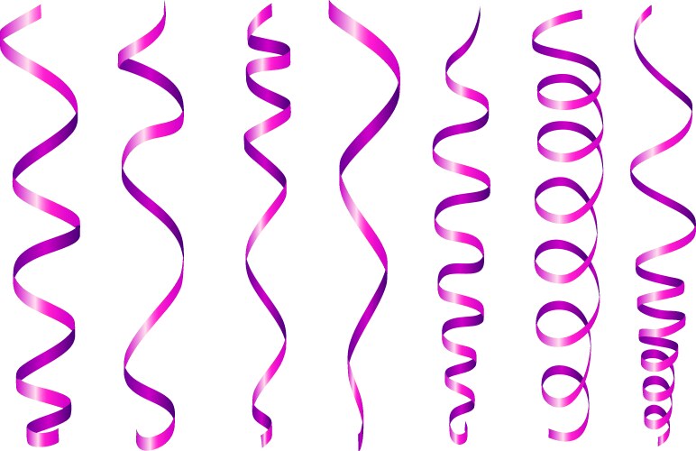 Realistic streamer Royalty Free Vector Image - VectorStock