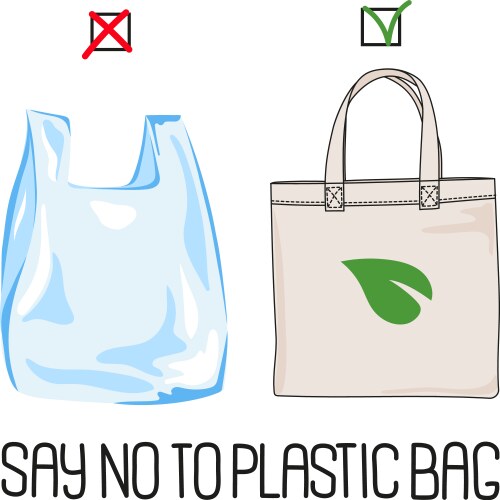 No plastic ecological environmental pollution Vector Image